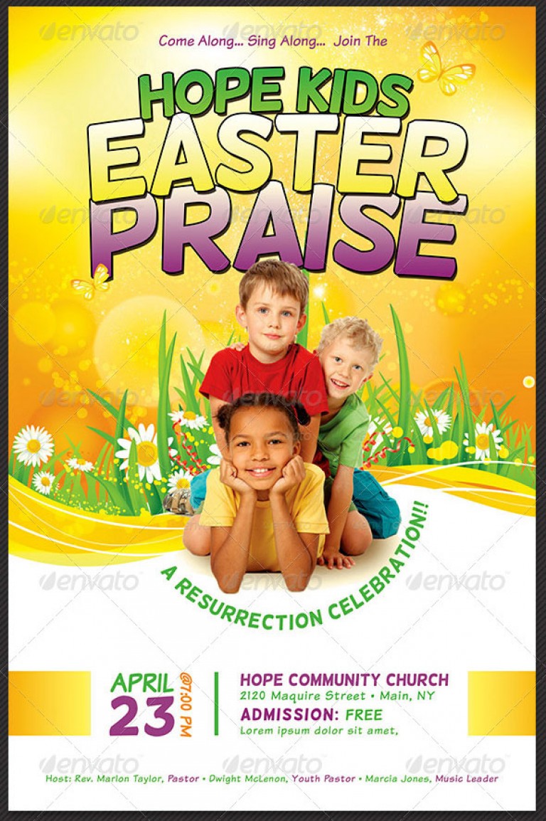 34 Easter Flyer Templates for Churches - GraphicMule