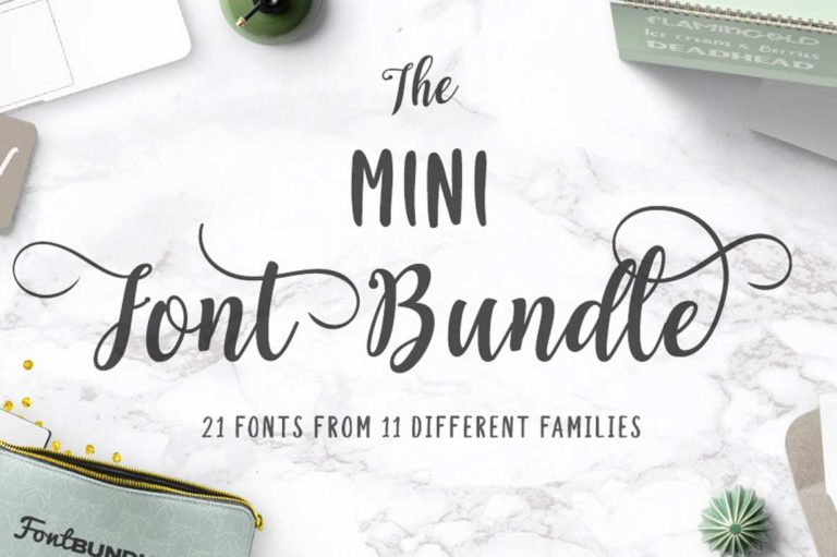 Mini Font Bundle - 21 Amazing Fonts for Graphic Designer | GraphicMule