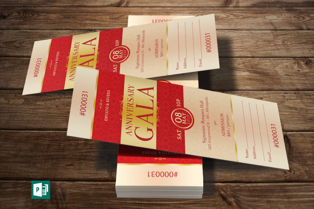 17 Elegant Banquet Ticket Templates for Churches | GraphicMule