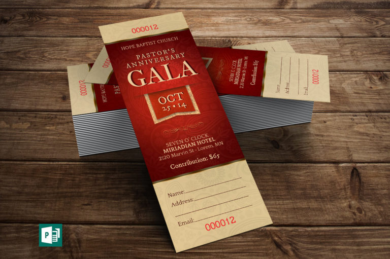 17 Elegant Banquet Ticket Templates for Churches | GraphicMule