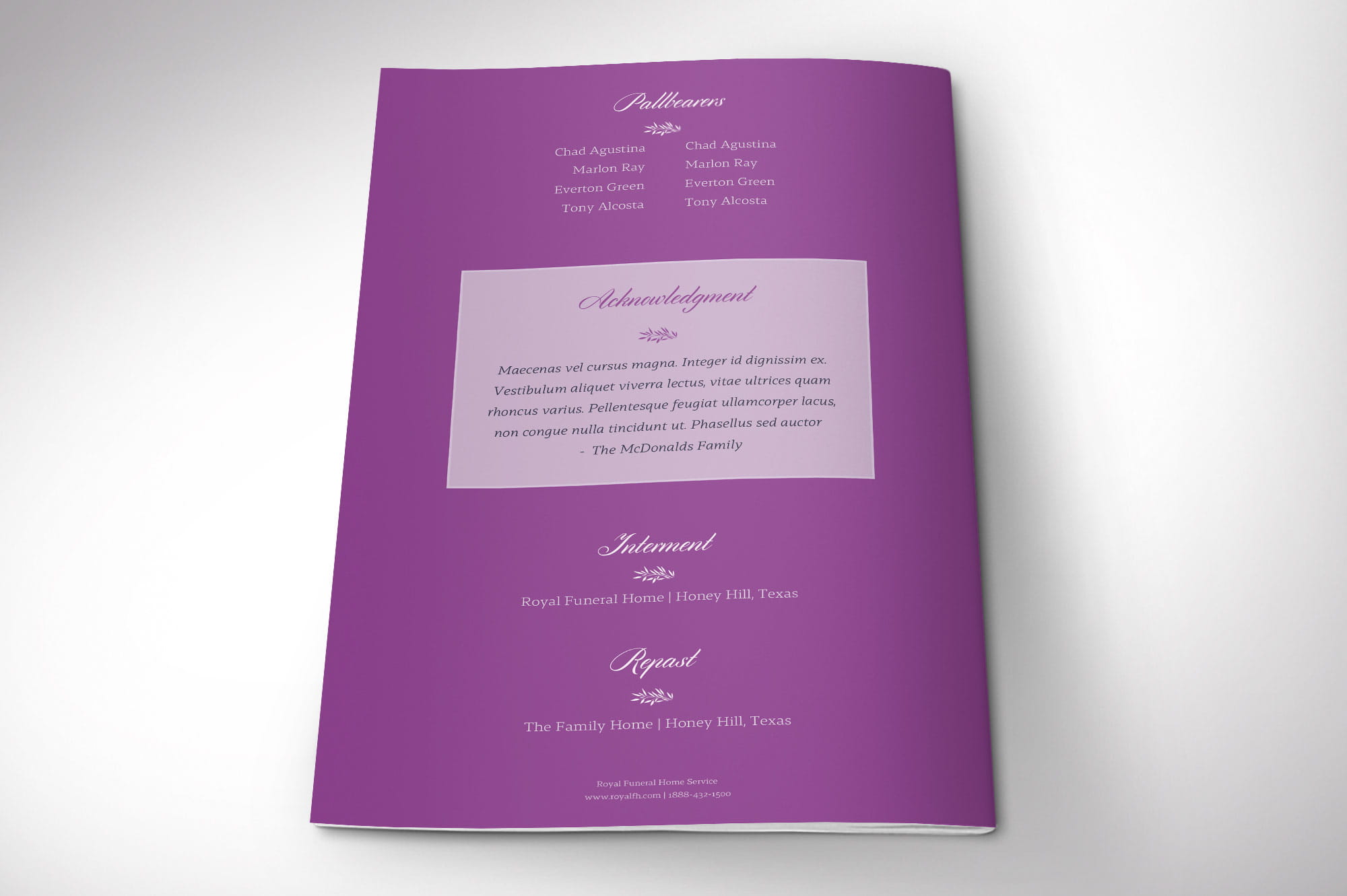 6-Purple-Droplets-Funeral-Program-Pink-Canva-8pg-Preview-Set - GraphicMule